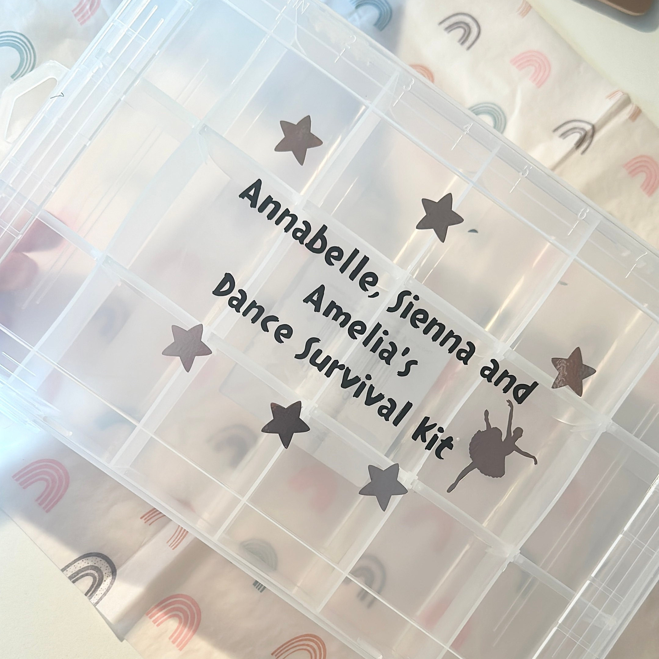 Personalised Dance Hair Accessory Survival Kit Custom Box for Dance ...