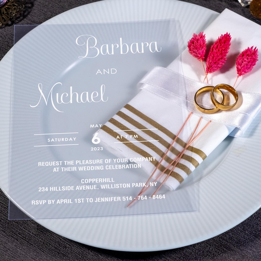 Party Invitation, Wedding Invitation, Birthday Invitation, Clear ...