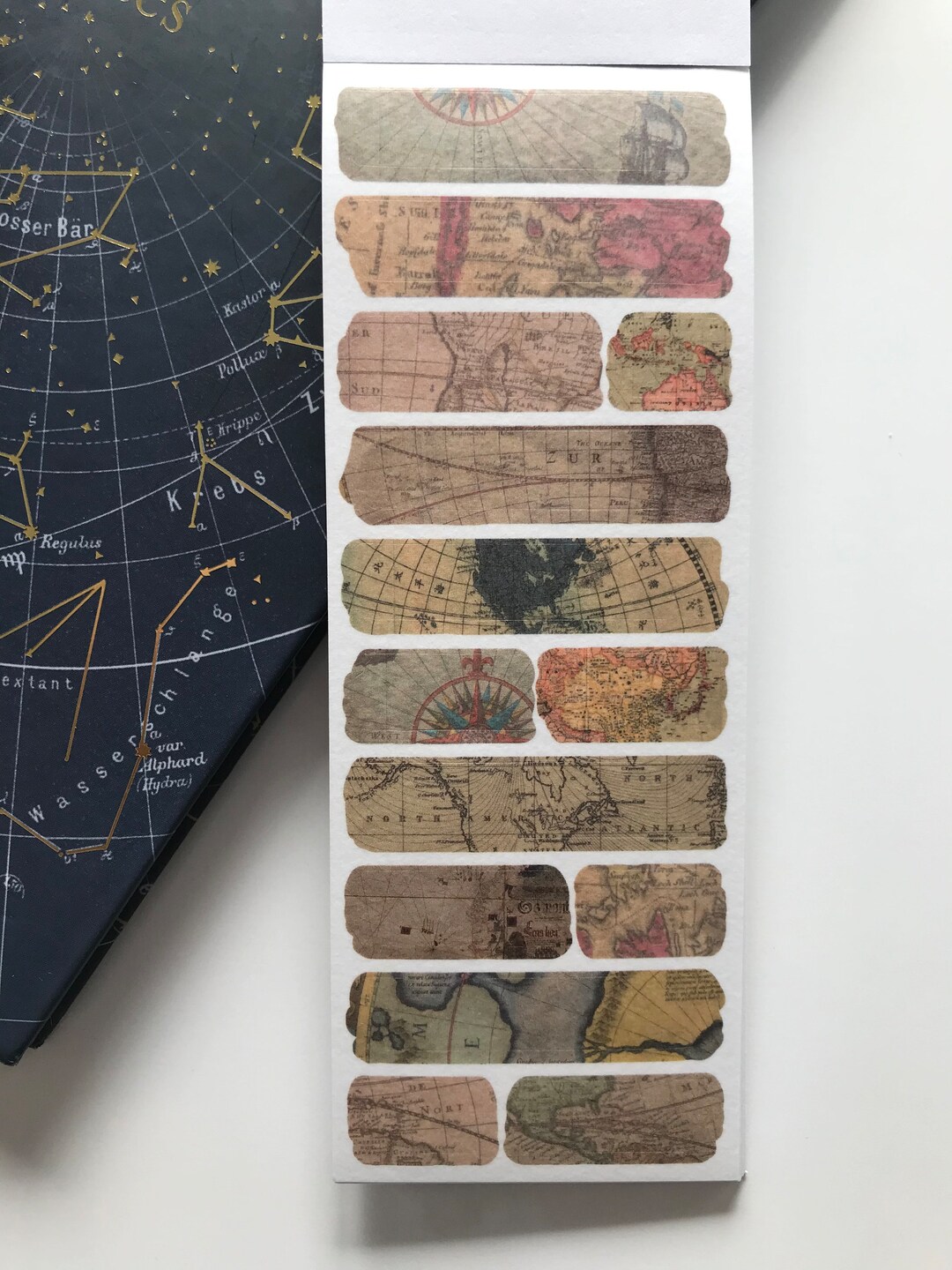 Vintage Map Sticker Book/ Craft Supplies/ Scrapbook Sticker Set ...