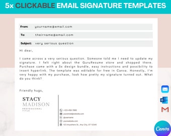 Apple Email Signature Template - Etsy