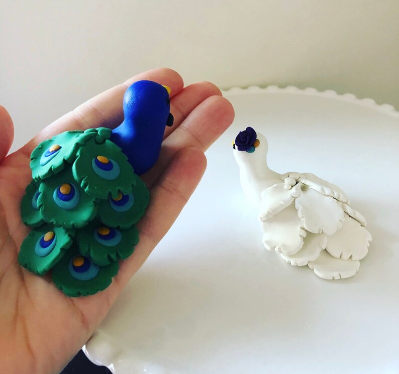 Peacock Wedding Cake Topper | Etsy