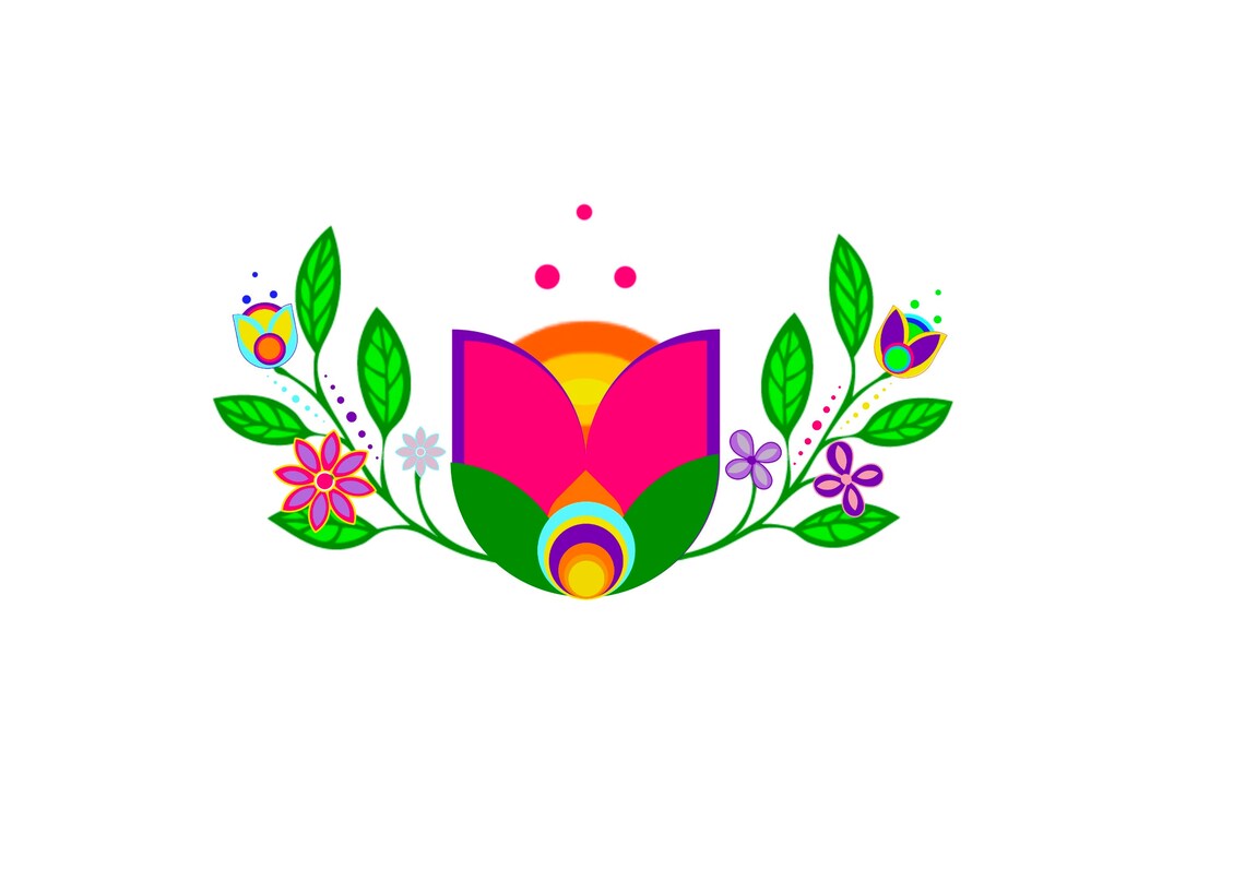 Indigenous Floral Design Png - Etsy