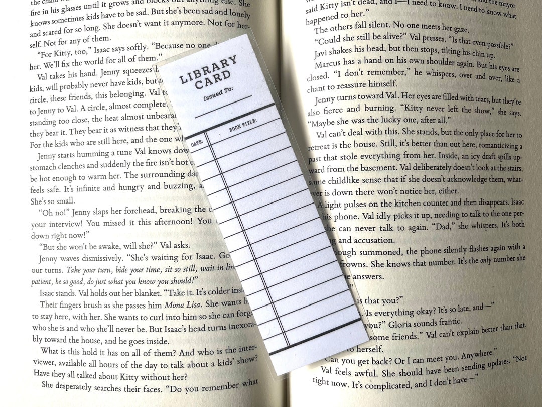 Library Card Bookmark Laminated Bookmark, Handmade, Gift for Book ...