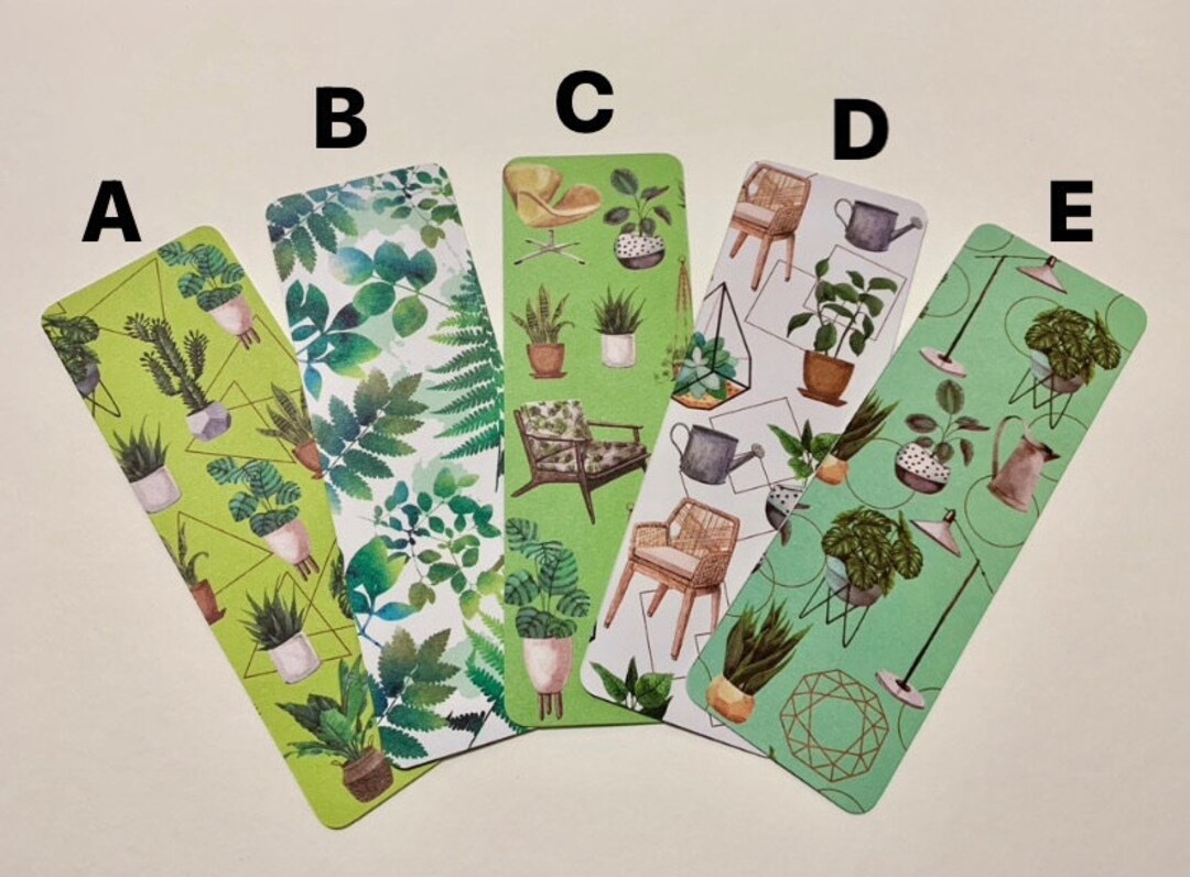 Houseplant Bookmarks Laminated Bookmark, Handmade, Gift for Book Lovers ...