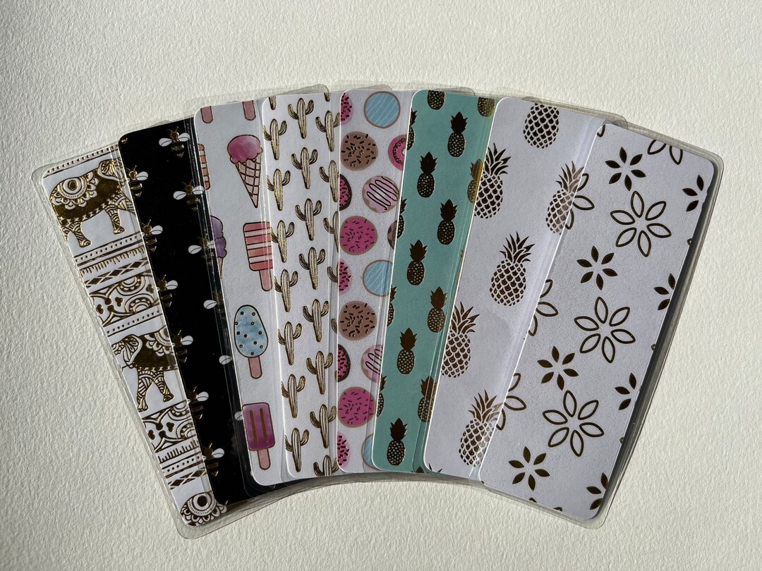 Gold Foil Bookmarks Laminated Bookmark, Handmade, Gift for Book Lovers ...