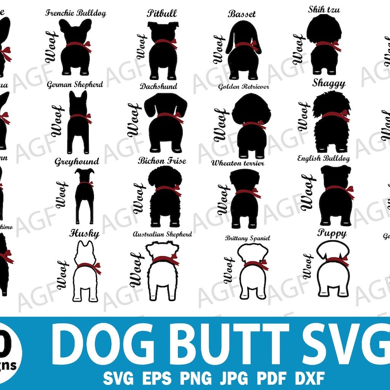 Dog Butt Svg - Etsy