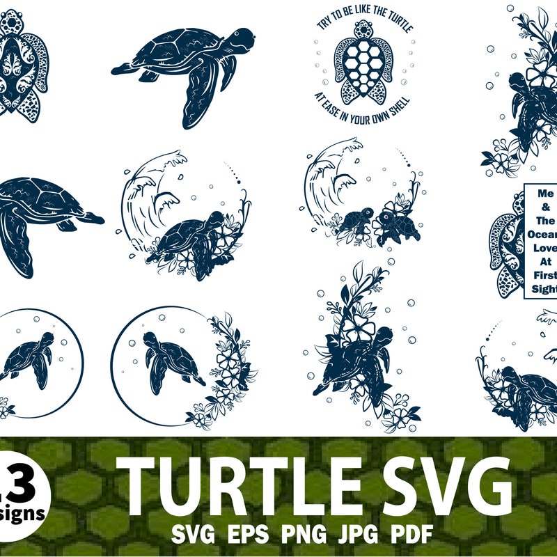 Tribal Turtle Svg - Etsy