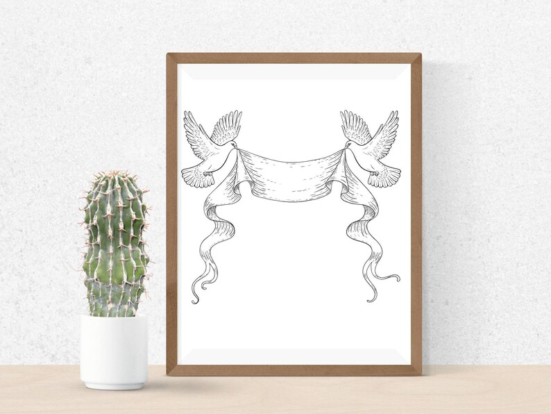 Dove SVG Bundle: Wedding, Love, Silhouette Clipart (digital Download ...