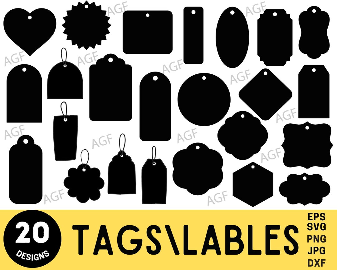 Tags SVG Bundle: Gift & Label Templates (digital Download) - Etsy