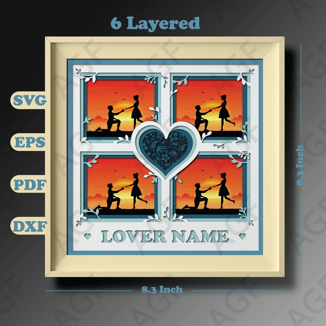 CUSTOMIZABLE 3D LOVE Split Monogram ,custom Name , 3D Heart of Love ...