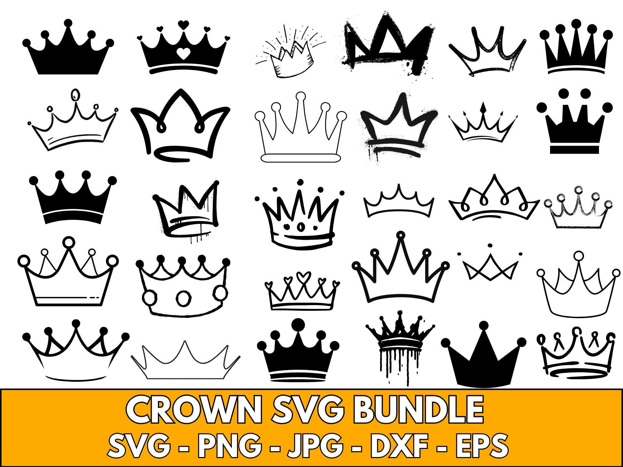 Royal Crown SVG Bundle: King, Queen, Princess (cut Files) - Etsy