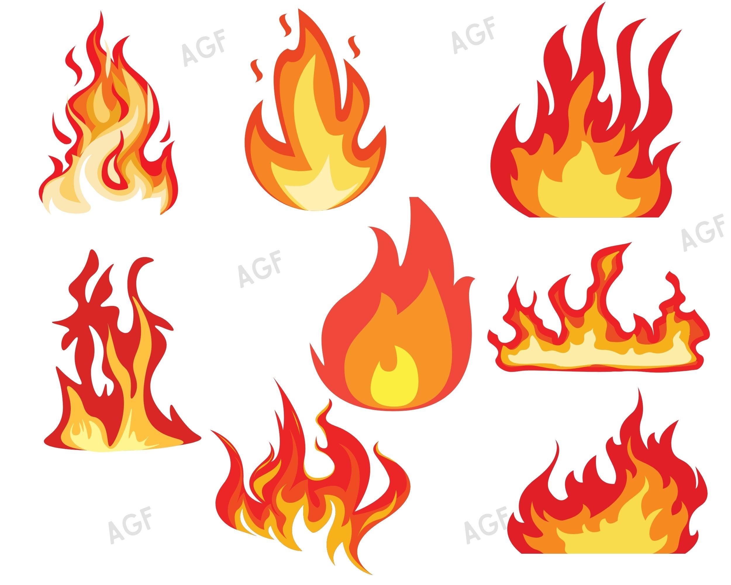 Fire SVG Bundle Fire Clipart Fire Svg Files Fire Flames - Etsy