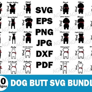 Dog Butt SVG Bundle, Dog but Svg, Dog SVG, Street Design, Dow Paws SVG ...