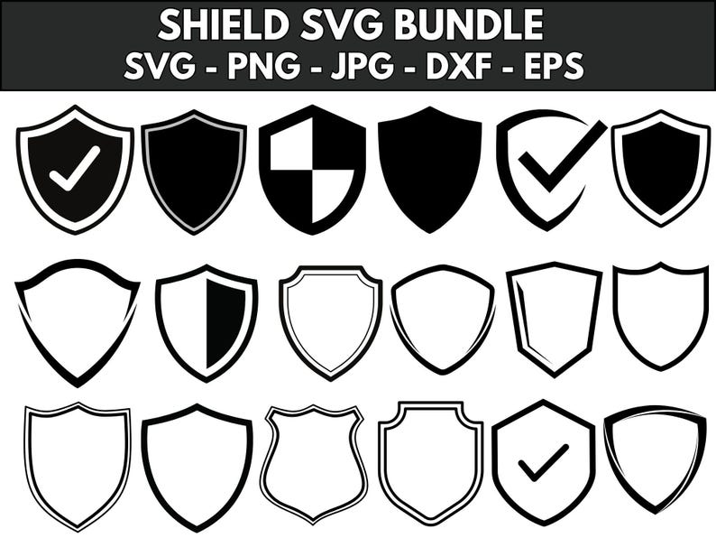 Shield SVG Bundle: Badge Clipart, Cut Files (digital Download) - Etsy