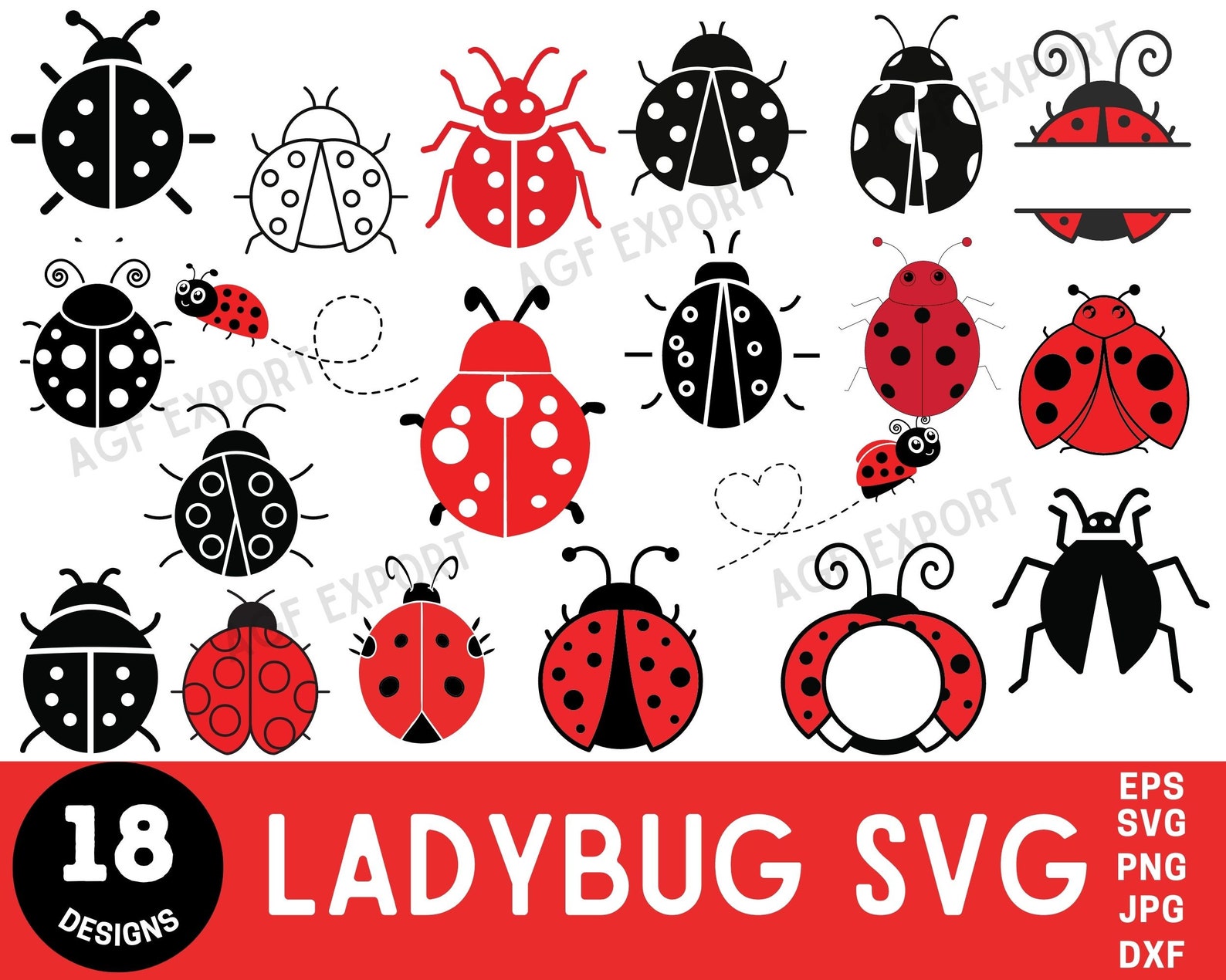 Ladybug Svg Files for Cricut Ladybug Cut File Silhouette - Etsy