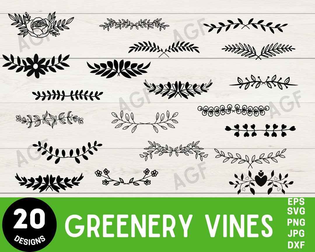 Leaves Svg Bunde, Leaf Border Svg, Greenery Svg, Branch Svg, Leaf Svg ...