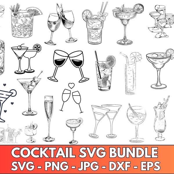 Drinking Glasses Dxf - Etsy UK