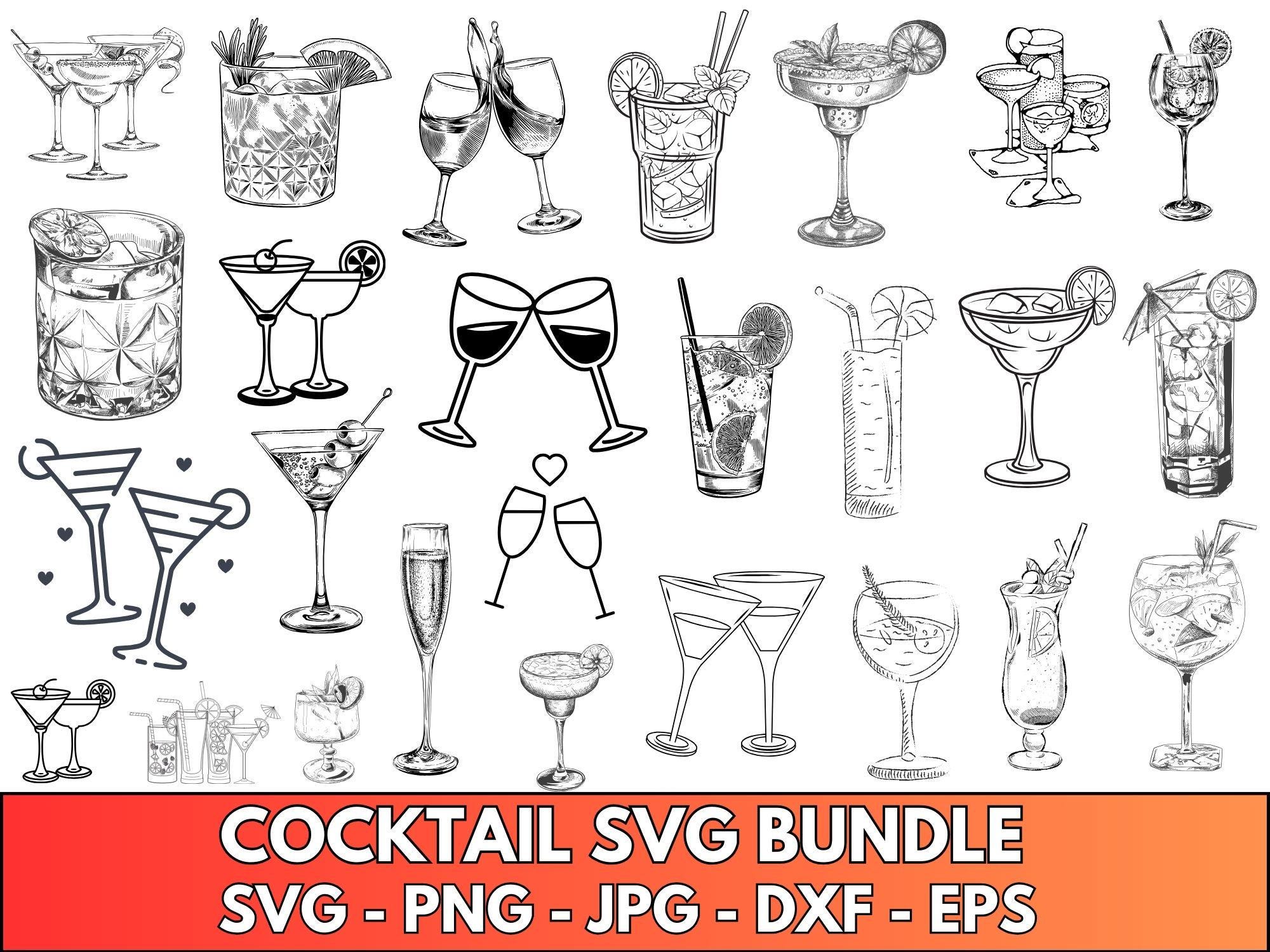 Cocktail SVG Bundle, Cocktail Vector, Cocktail Cut Files, Cocktails for ...