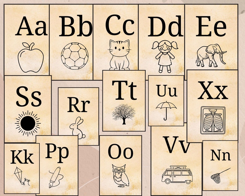 A-Z Alphabet classroom Alphabet Fruit Alphabet Poster - Etsy