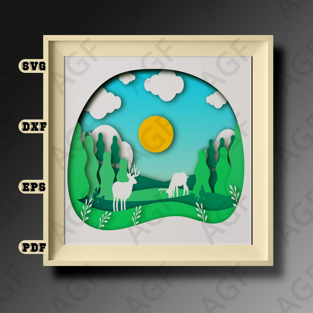 3D SVG Shadowbox - Etsy