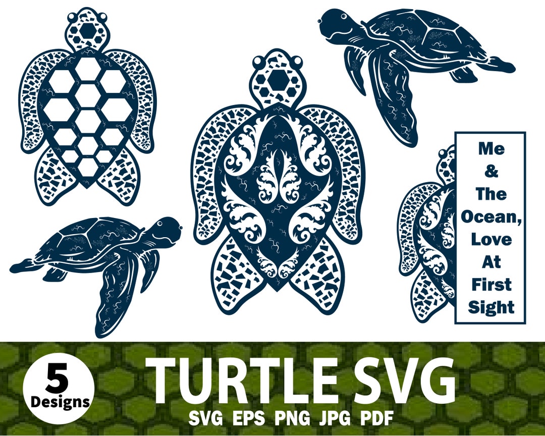 Turtle Svg File,turtle Svg, Sea Turtle Svg, Turtle in Wave Svg, Ocean ...