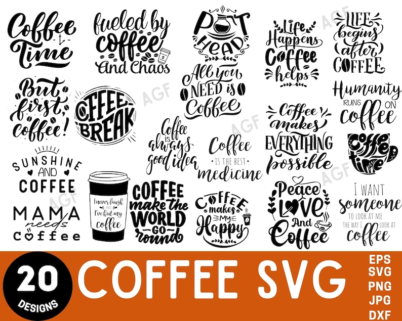 Coffee Svg Bundle Coffee Svg Mug Svg Bundle Funny Coffee - Etsy