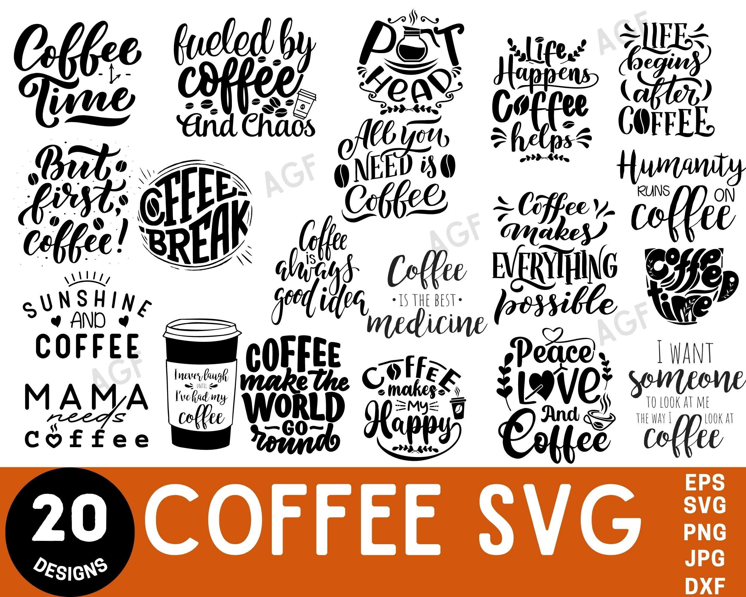 Coffee Svg Bundle Coffee Svg Mug Svg Bundle Funny Coffee - Etsy