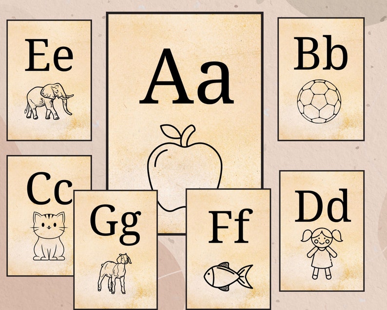 A-Z Alphabet classroom Alphabet Fruit Alphabet Poster - Etsy