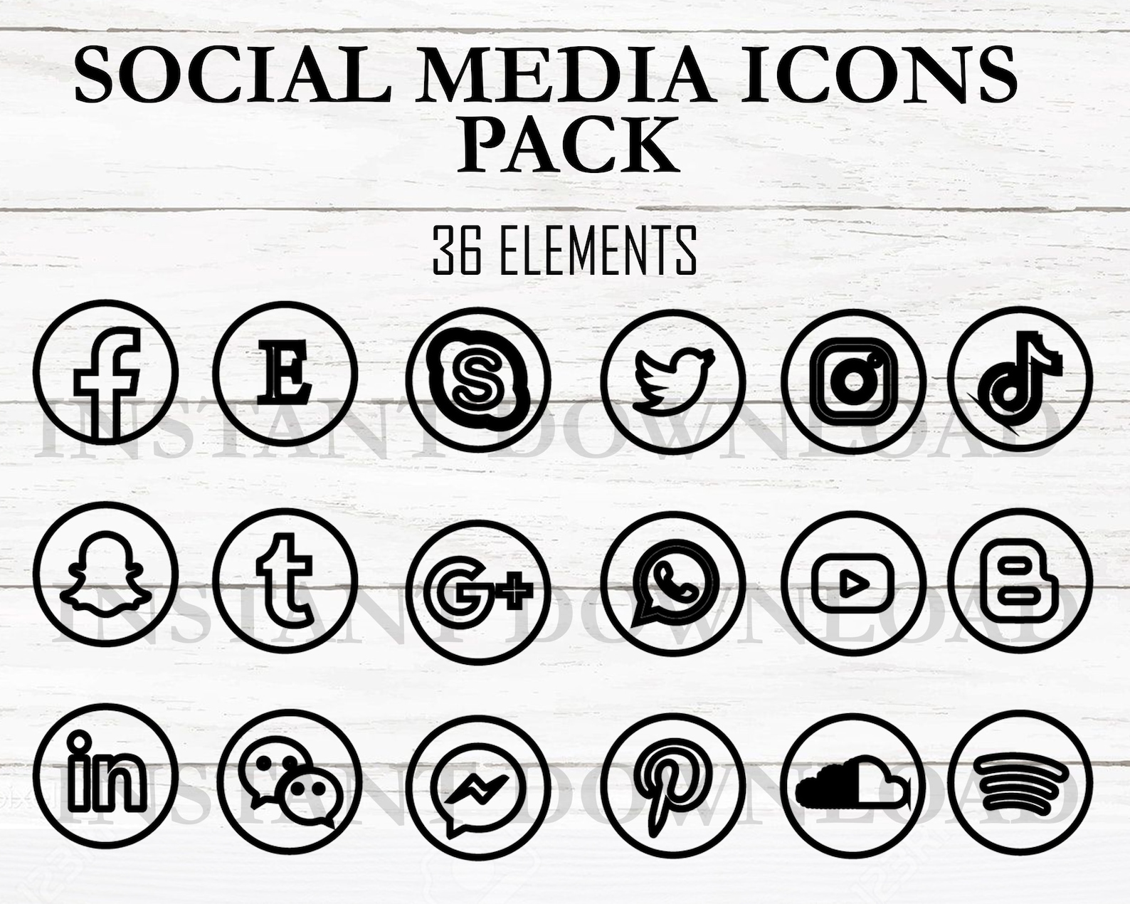 Social Icons Svg Social Media Logos Social Network Icons - Etsy
