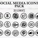 Social Icons Svg, Social Media Logos, Social Network Icons, Social ...