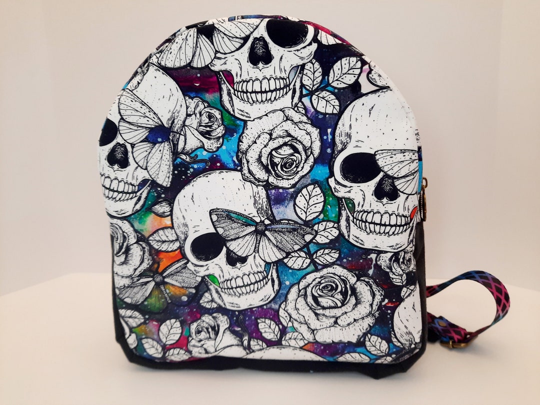 Mini Backpack, Skeleton Skull, Moth, Roses Mini Backpack, Galaxy Mini ...