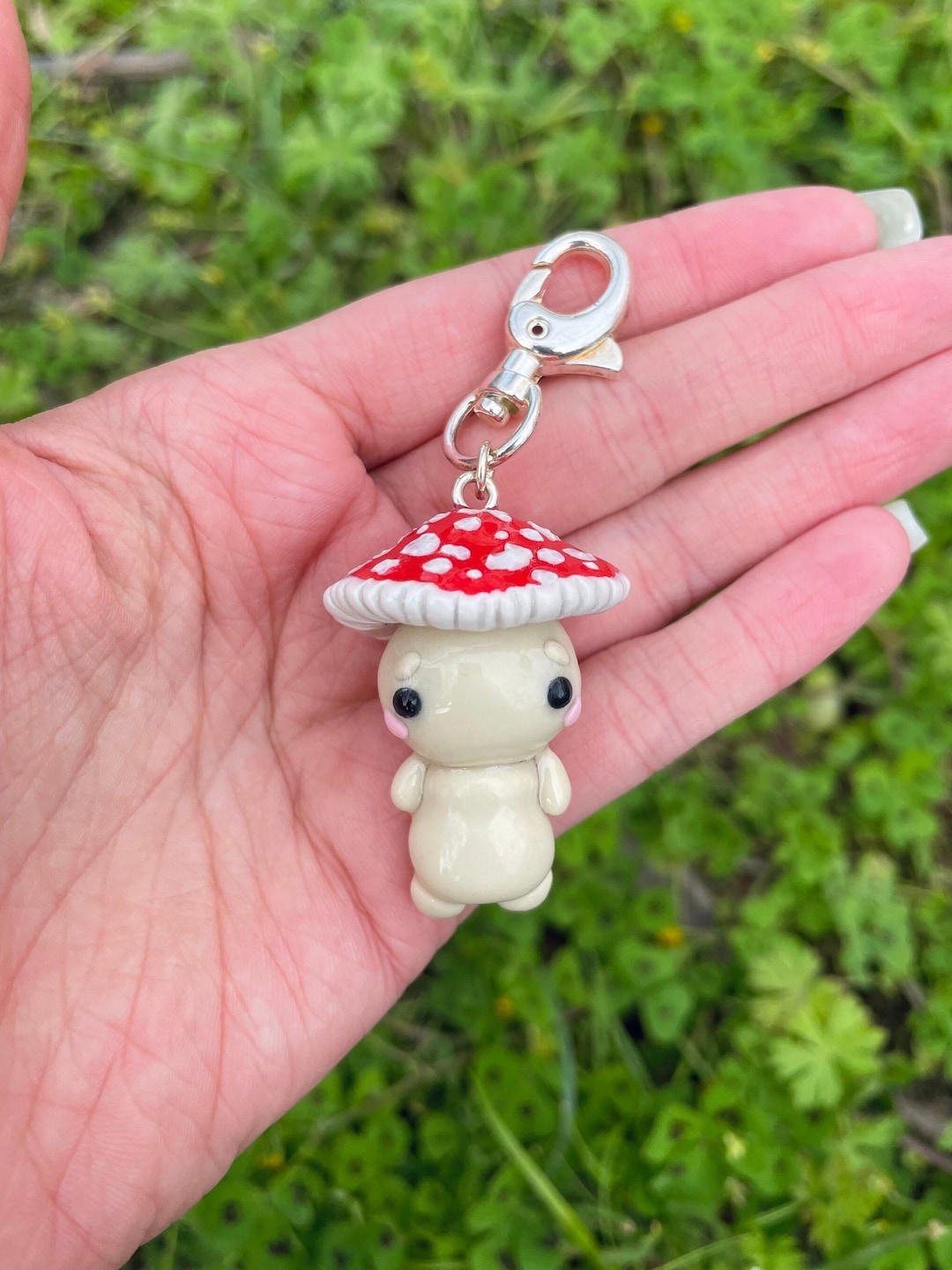 Mushroom Man Charm/polymer Clay Mushroom Charm/mushroom Keychain/hand ...