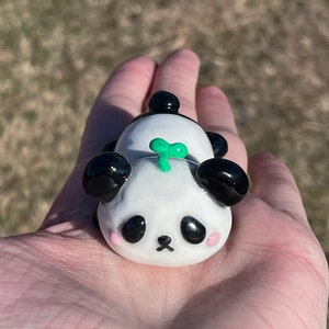 Sad Sprout Panda Polymer Clay Figurine//sculpture//desk Buddy - Etsy