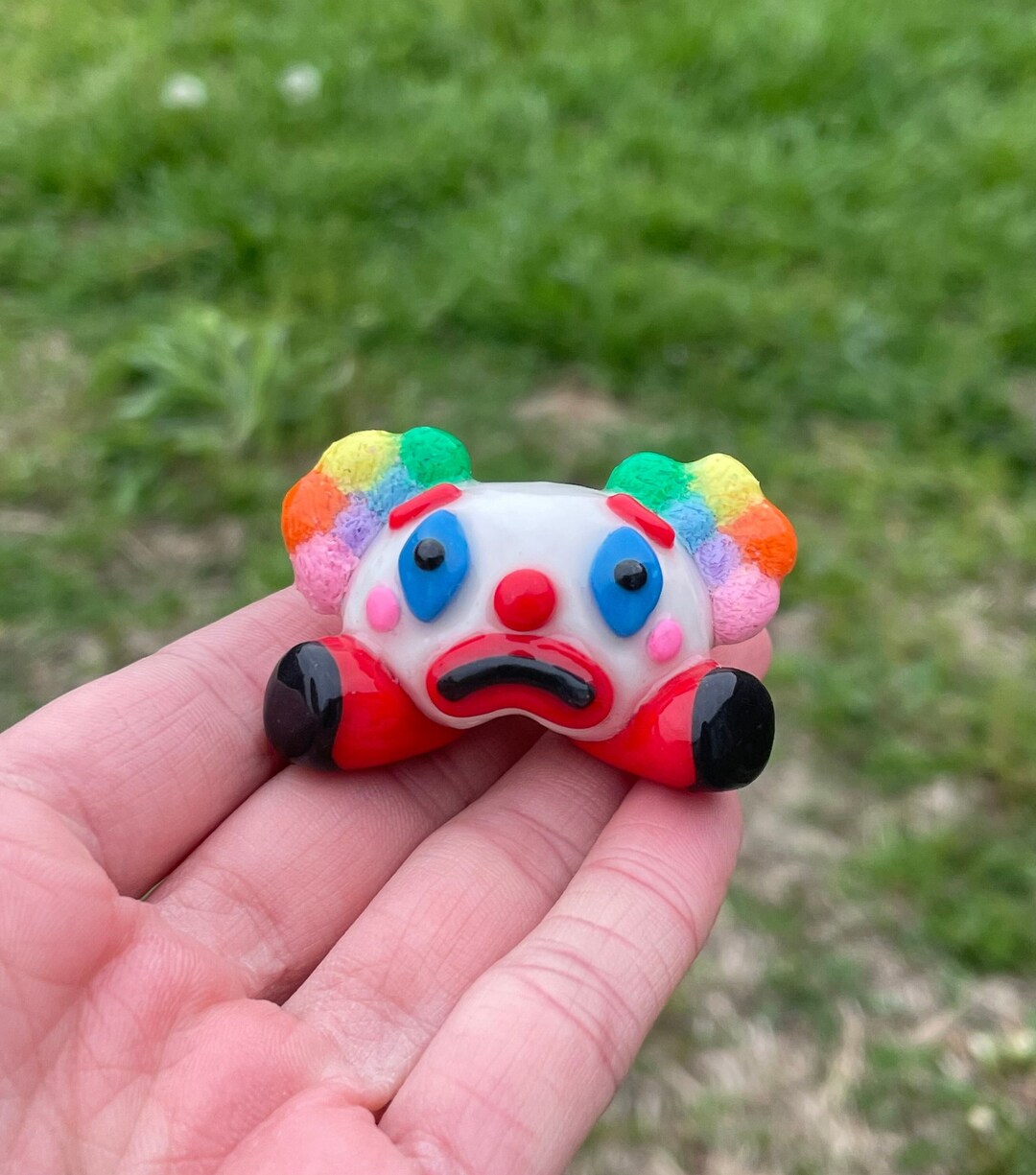 Sad Blob Clown Figurine/sculpture Polymer Clay - Etsy