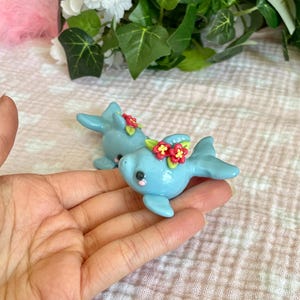 Dolphin Sculpture/ Polymer Clay Figurine - Etsy