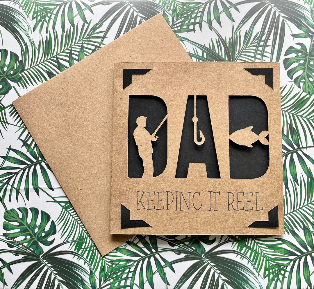 Fathers Day. Dad's Birthday Fishing Card Handmade Card. Fathers Day ...