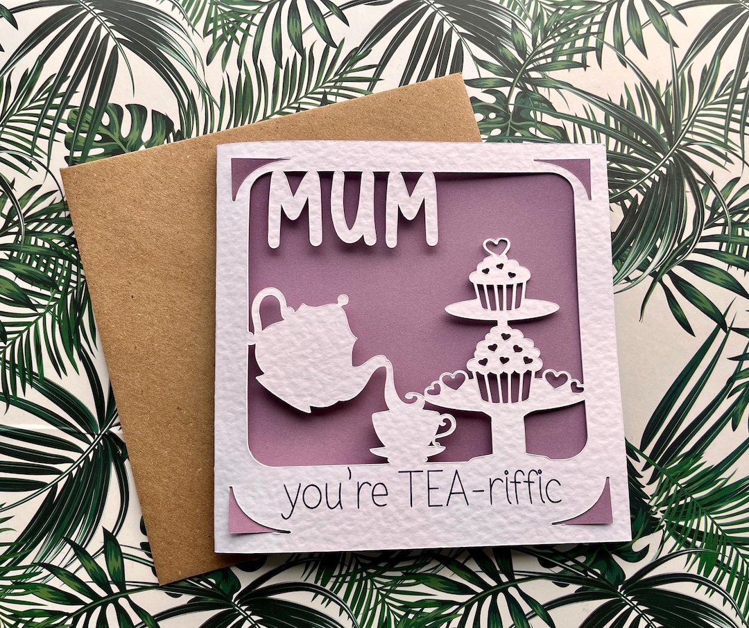 Afternoon Tea Card. Mother's Day Tea Card. Mum's Birthday Afternoon Tea ...