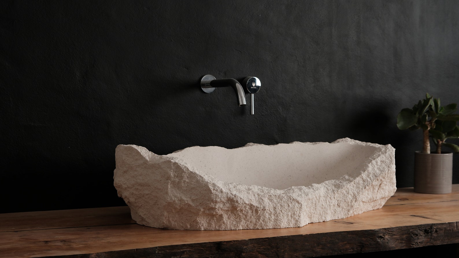 Handcrafted Caliza Capri Limestone Vessel Sink - Cream Stone Bathroom ...