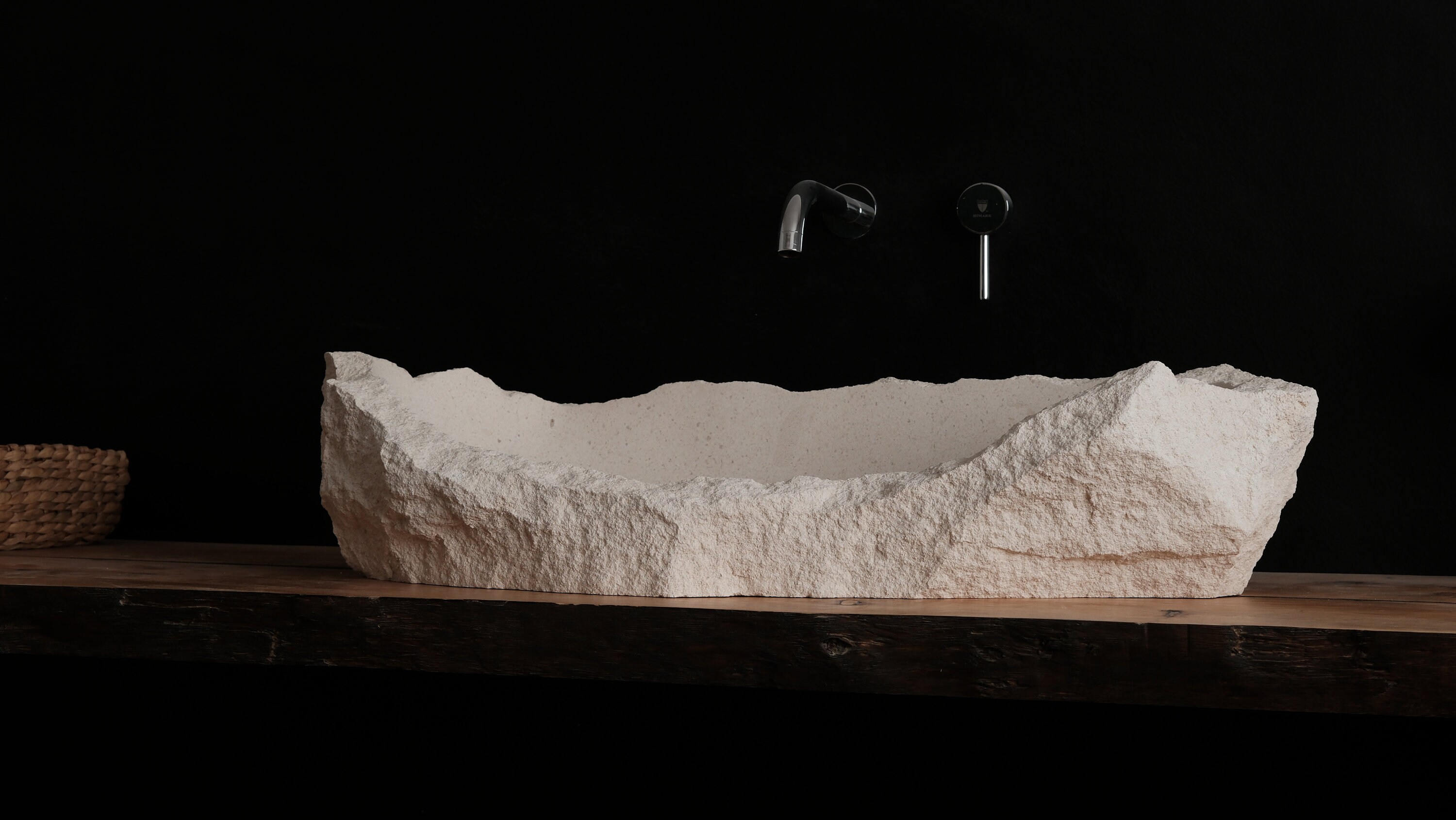 Handcrafted Caliza Capri Limestone Vessel Sink - Cream Stone Bathroom ...