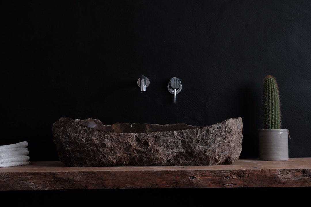 Luxurious Brown Handmade Spanish Marble Sink for Elegant Bathroom Decor ...
