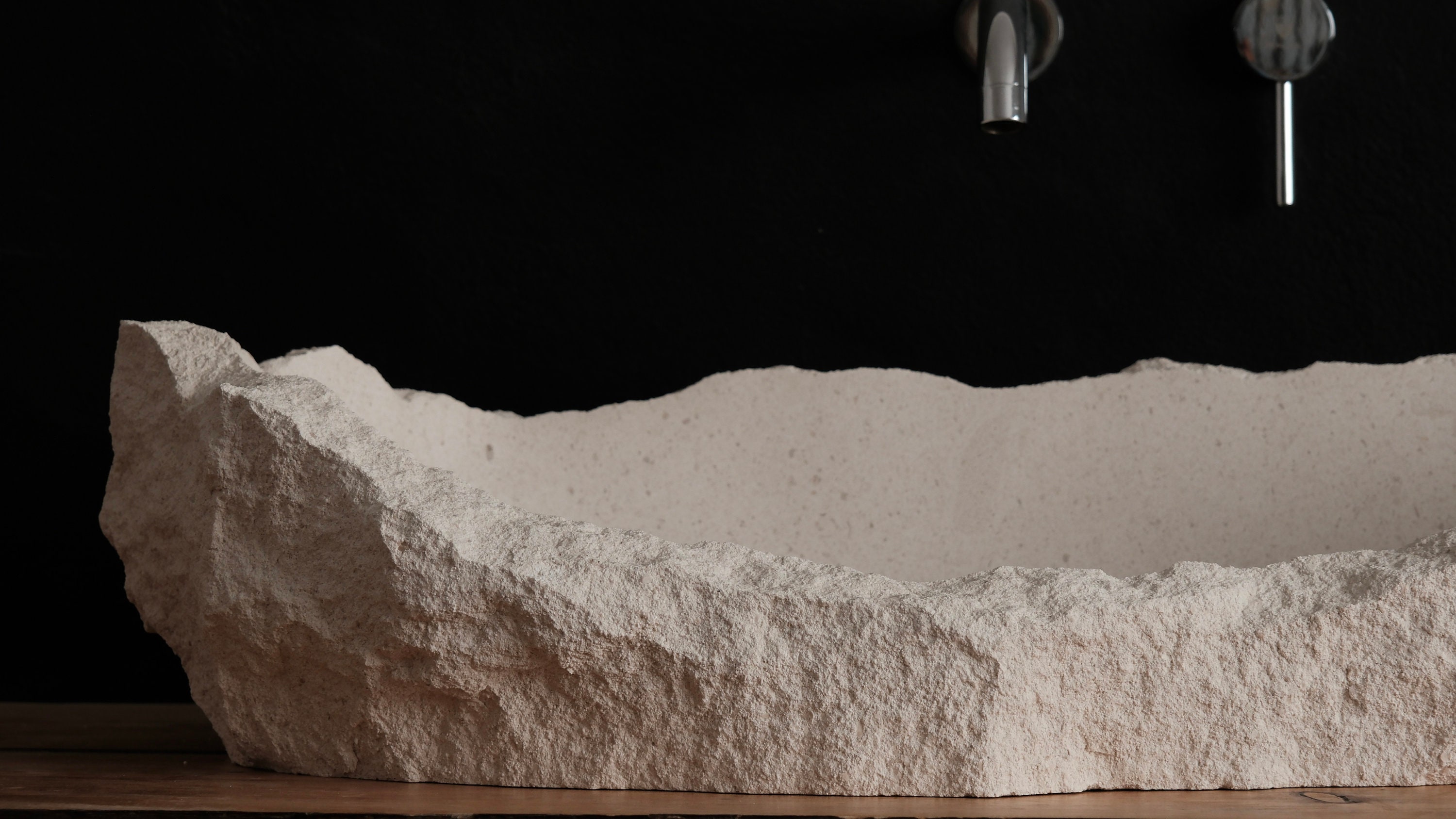 Handcrafted Caliza Capri Limestone Vessel Sink - Cream Stone Bathroom ...