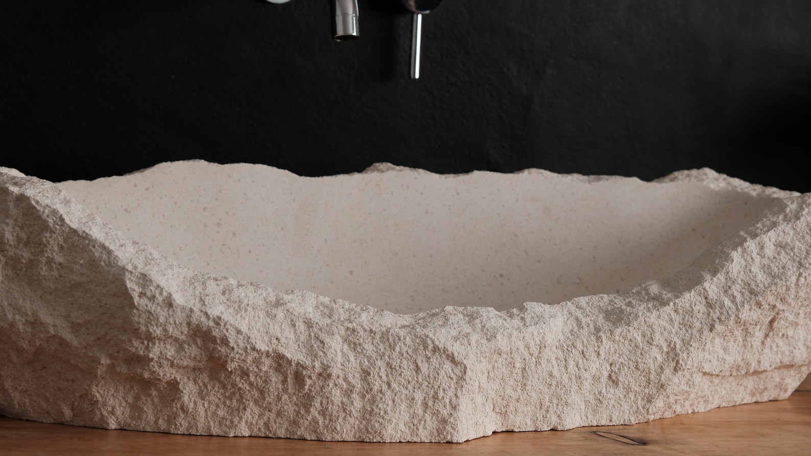Handcrafted Caliza Capri Limestone Vessel Sink - Cream Stone Bathroom ...