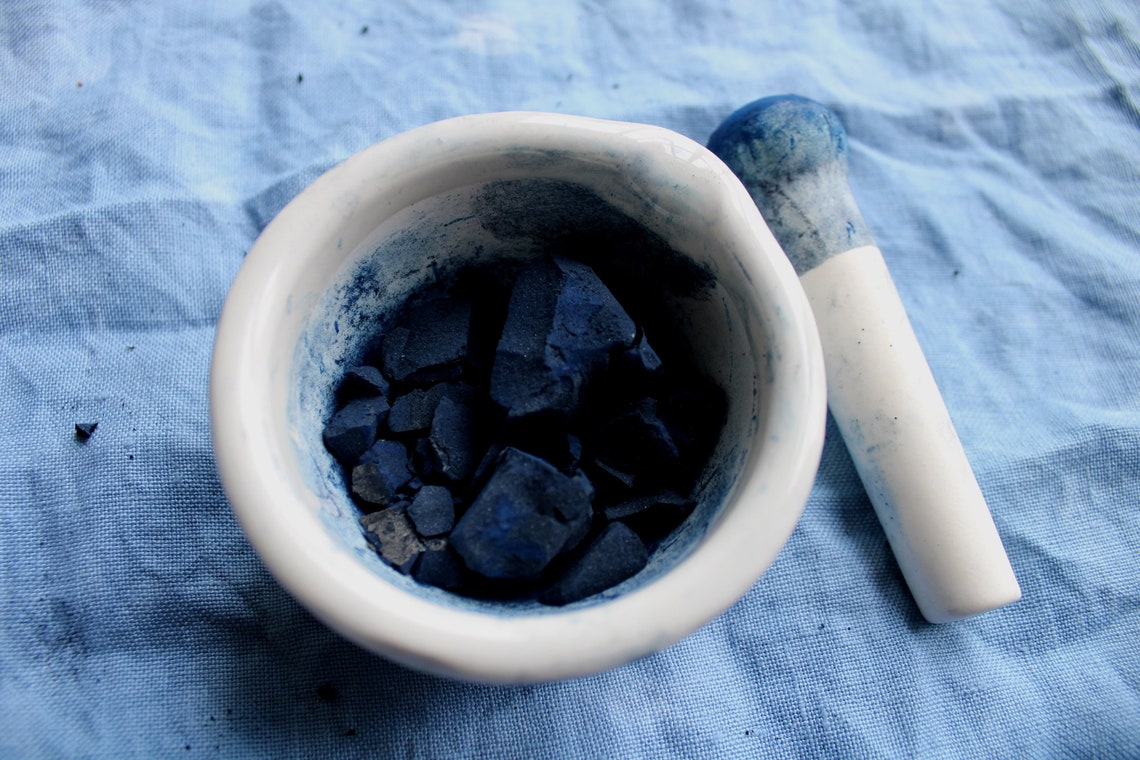 Natural Indigo Dye, Indigofera Tinctoria Pigment for Plant Dyeing ...