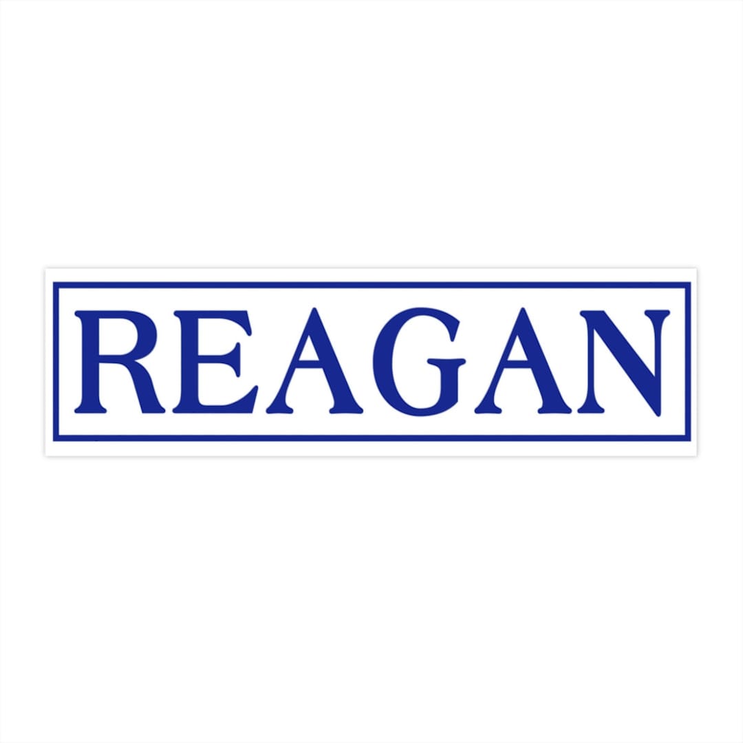 Vintage 1984 Ronald Reagan Campaign Bumper Sticker / Replica Retro ...