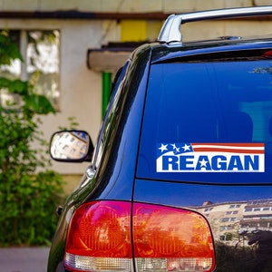 Vintage 1980 Ronald Reagan Campaign Bumper Sticker / Replica Retro ...