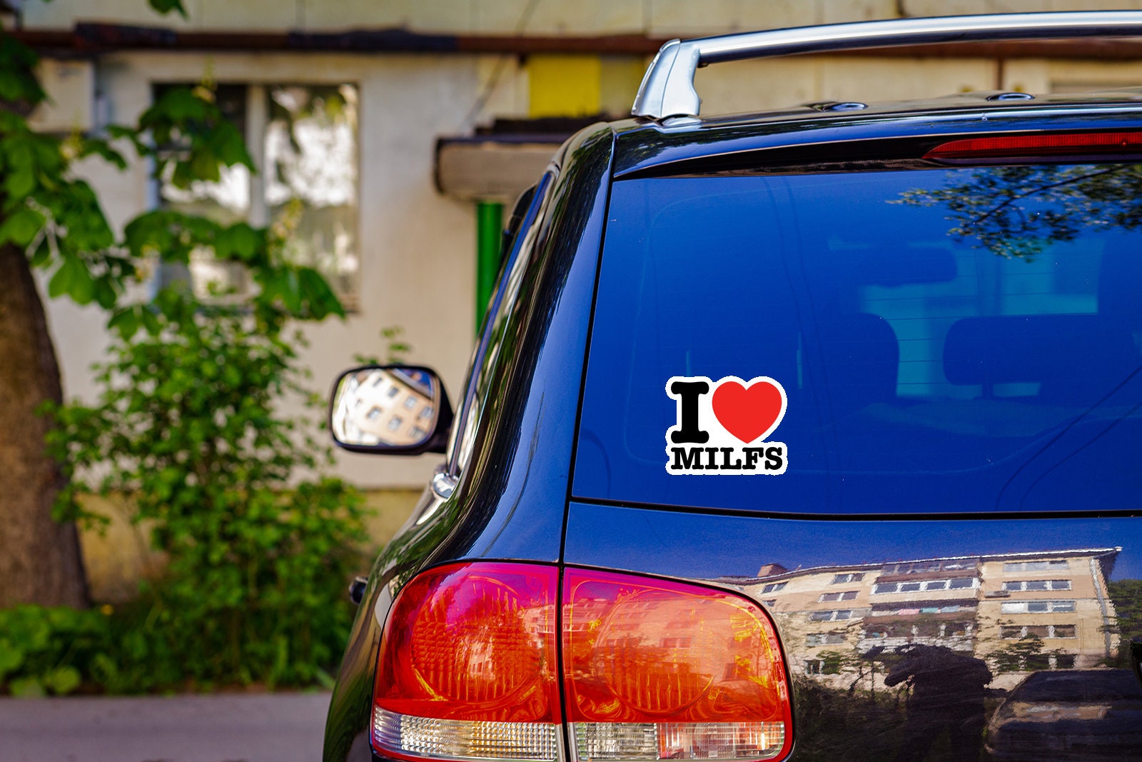 I Love Milfs Bumper Sticker / Funny Milf Car Decal / Heart Milfs Decal ...