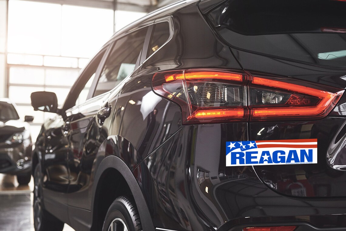 Vintage 1980 Ronald Reagan Campaign Bumper Sticker / Replica Retro ...