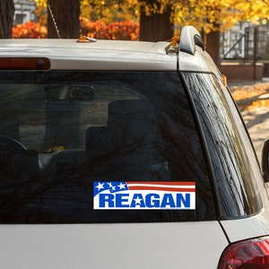 Vintage 1980 Ronald Reagan Campaign Bumper Sticker / Replica Retro ...