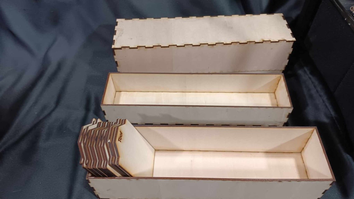 Laser-cut Trading Card Organizer Box – Holds 900 Cards (SVG, DXF, AI ...
