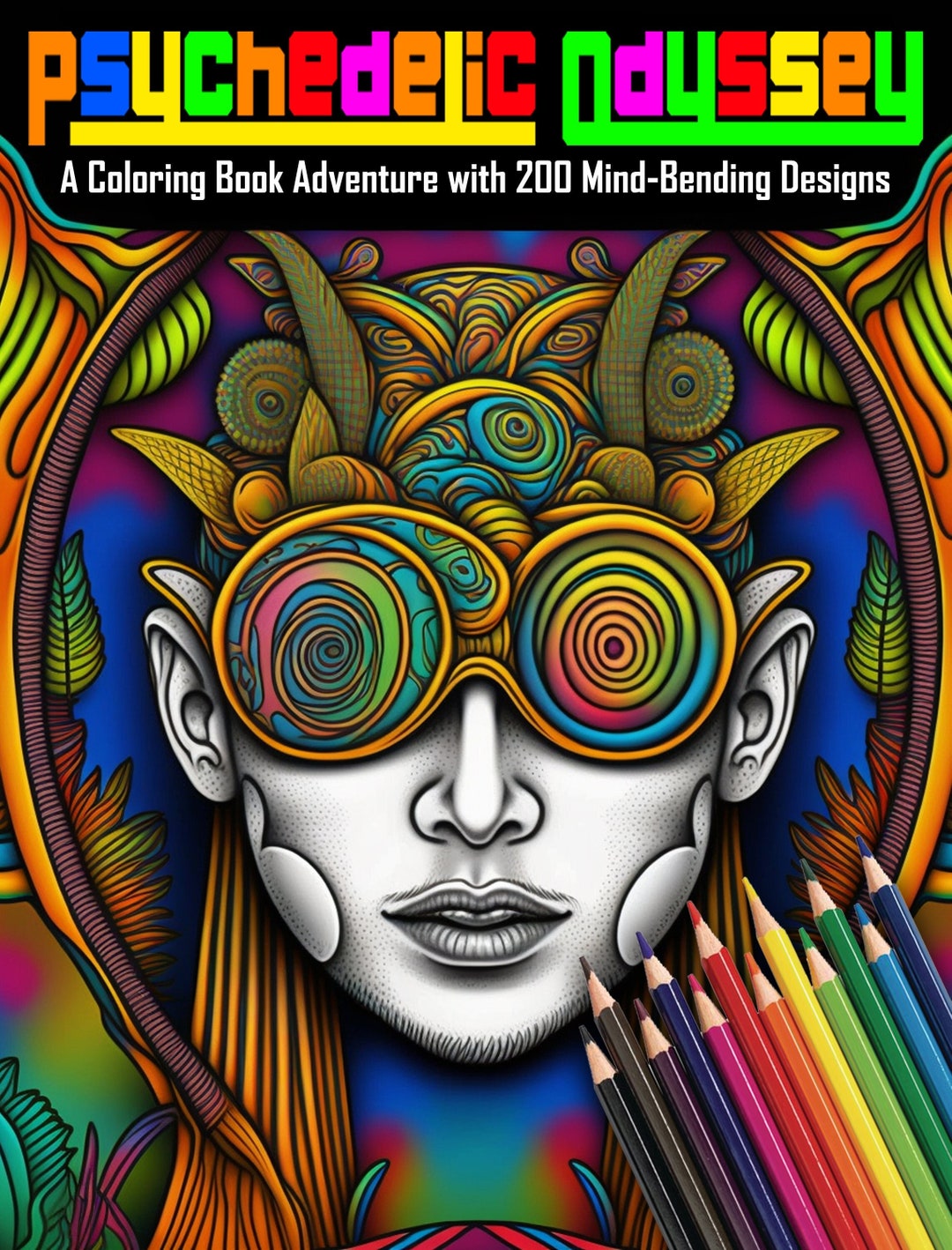 Psychedelic Odyssey Coloring Book: A Book With 200 Mind Bending Pages ...